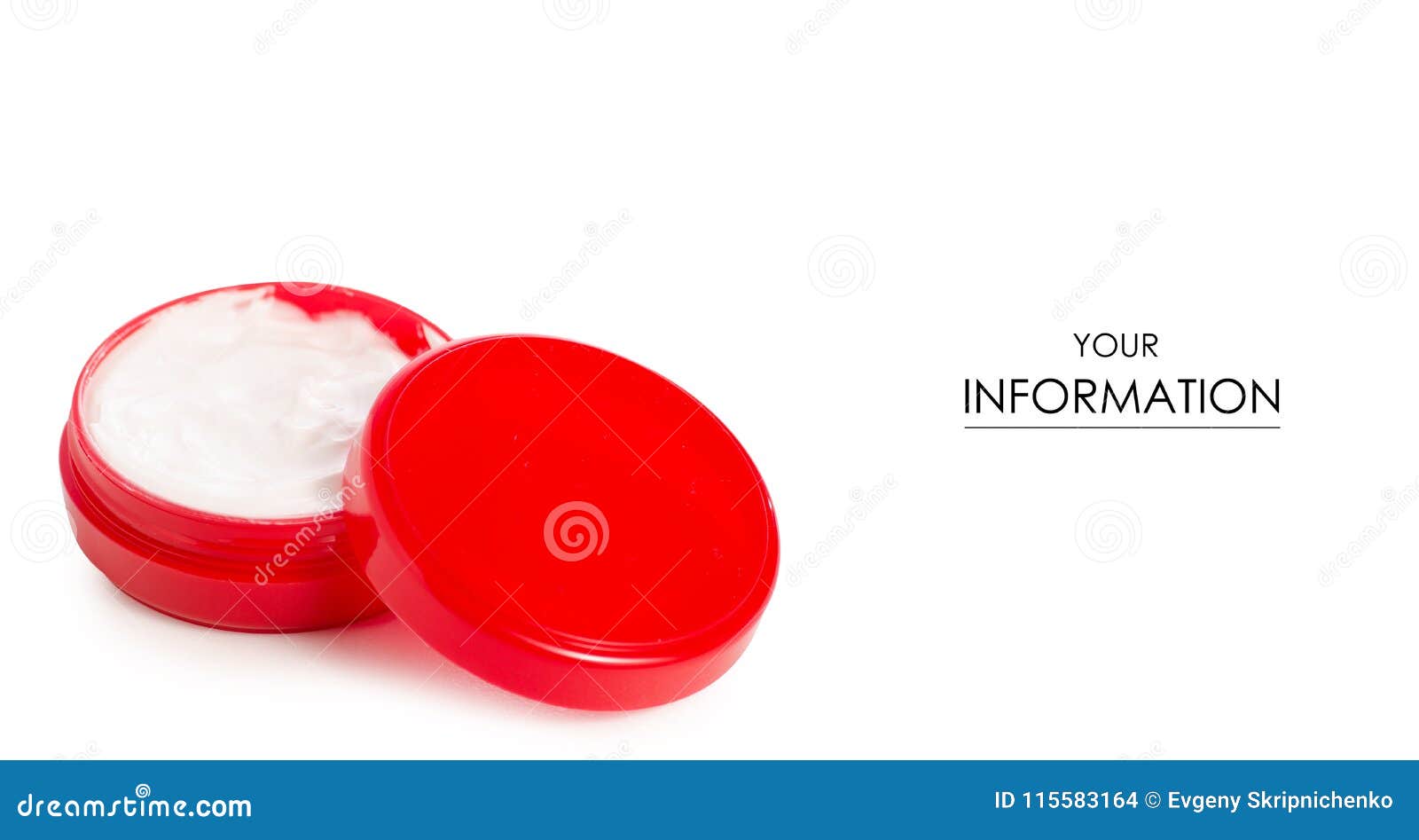 Face Body Cream in a Red Jar Pattern Stock Photo - Image of body, care ...