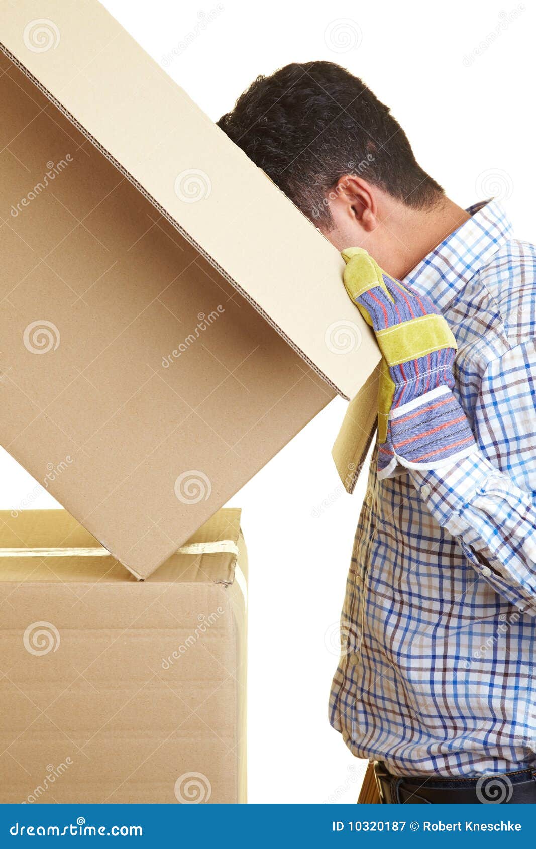 Face in box stock image. Image of packing, clerk, black - 10320187