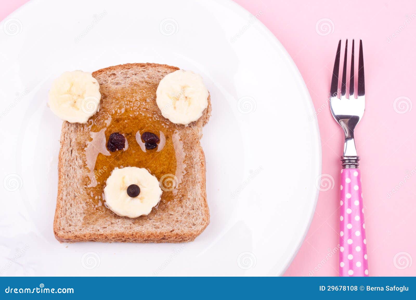 Face on Bread for Breakfast Stock Photo - Image of cuisine, party: 29678108