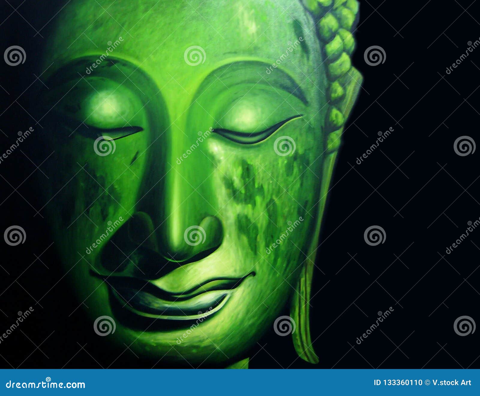 Face of Buddha Abstract Background Stock Illustration - Illustration of ...