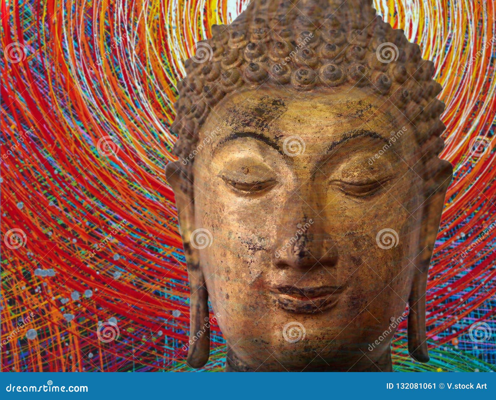 Face of Buddha Abstract Background Stock Image - Image of buddhist ...