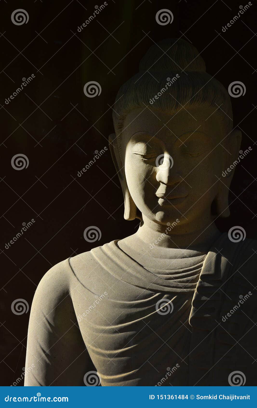Face of the Buddha Religion Stock Photo - Image of portrait, pray ...