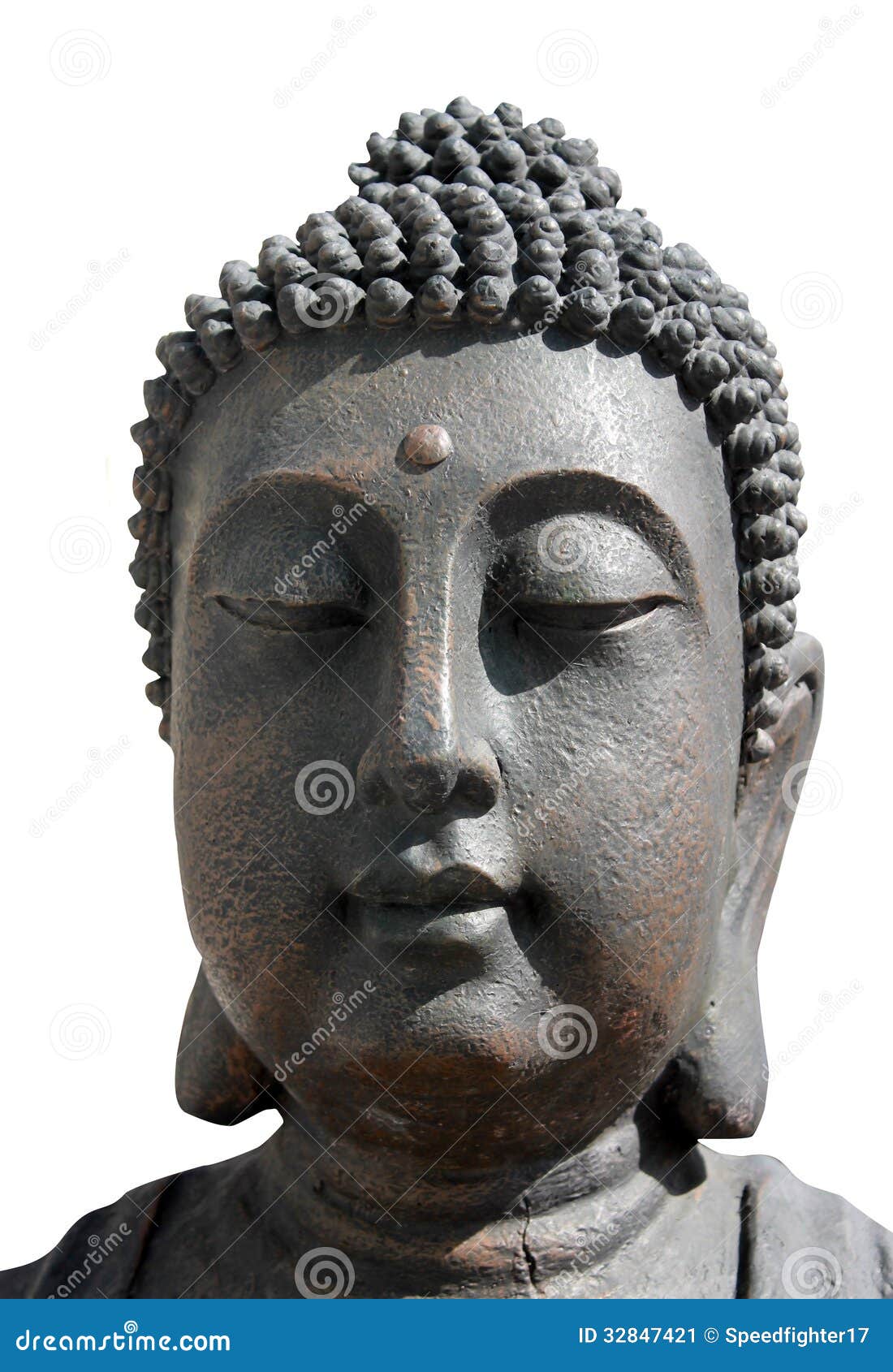 Face of Buddha statue stock image. Image of isolated - 32847421