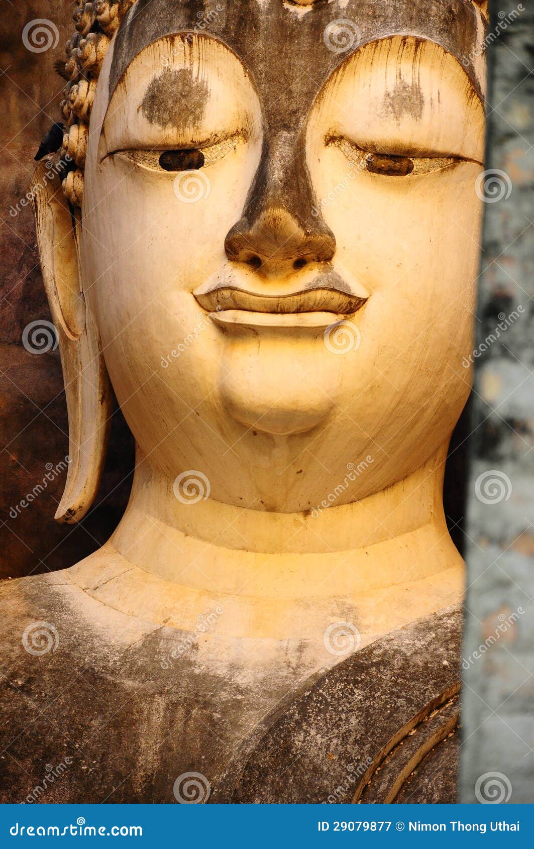 Face of Buddha Statue,Thailand Stock Image - Image of surreal, cloud ...