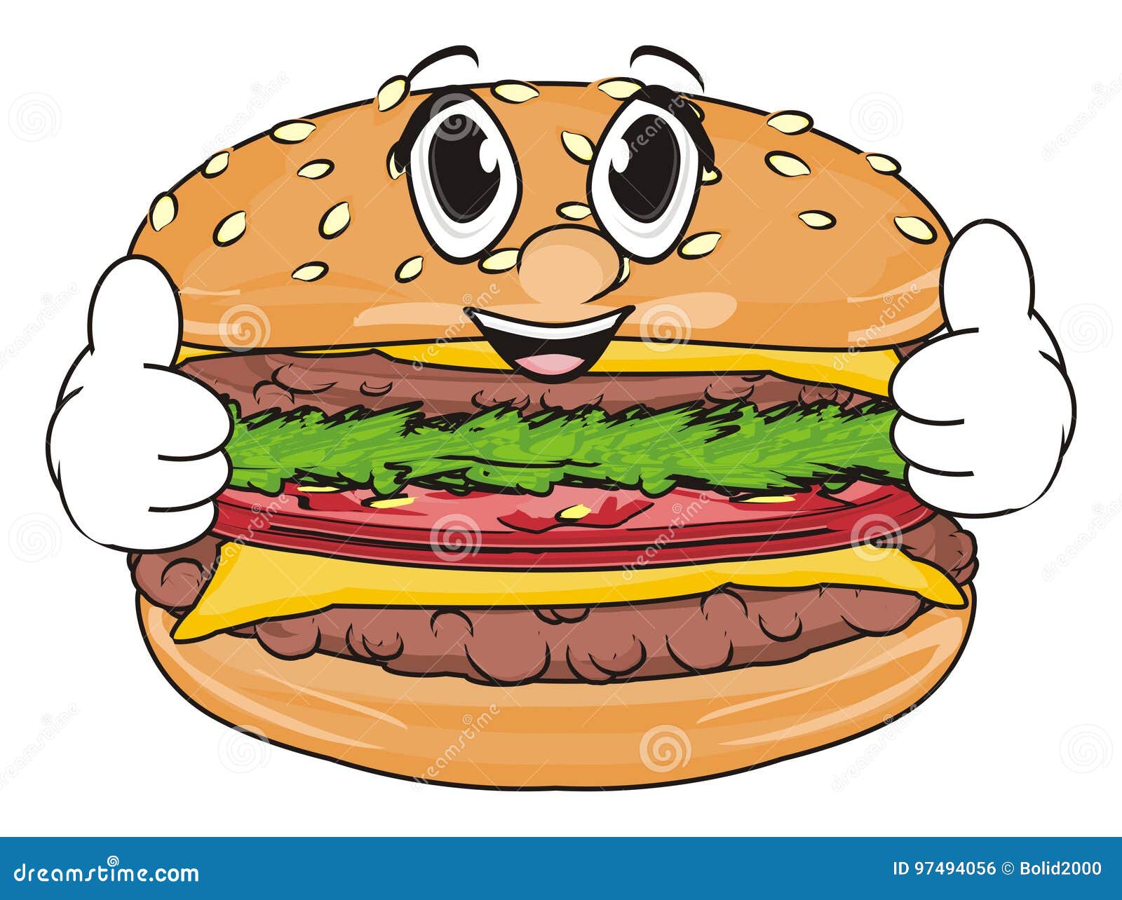 Face of burger stock illustration. Illustration of cutlet - 97494056