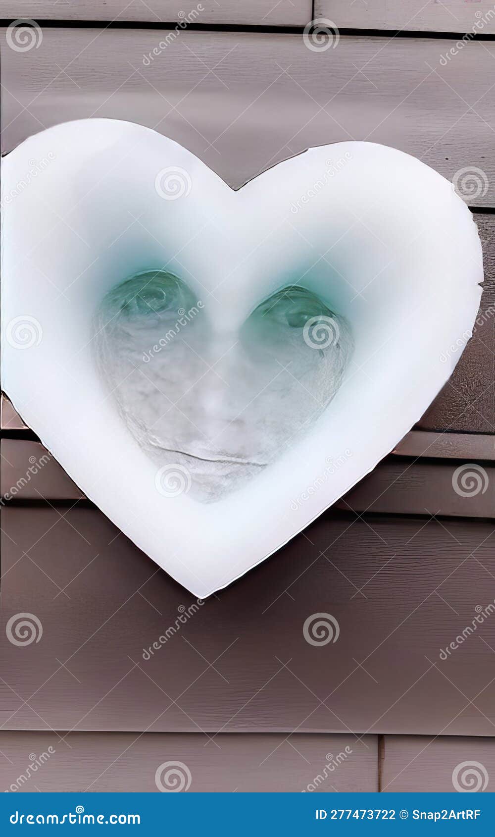 Face Caught Up in Iced Cold Heart, Created with Generative AI ...