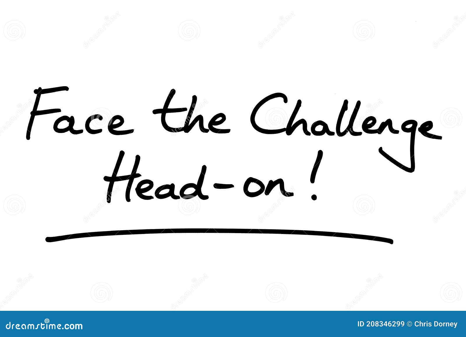 Face the Challenge Head-on stock illustration. Illustration of ...