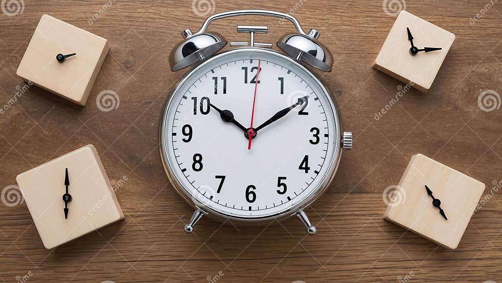 Face with Clock Overlays Symbolizing Managing Time Stock Illustration ...