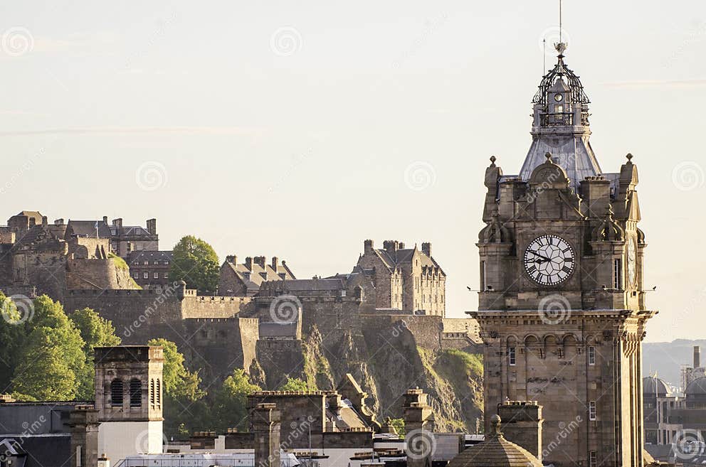 Close up of a Clock Tower stock photo. Image of castle - 121337410