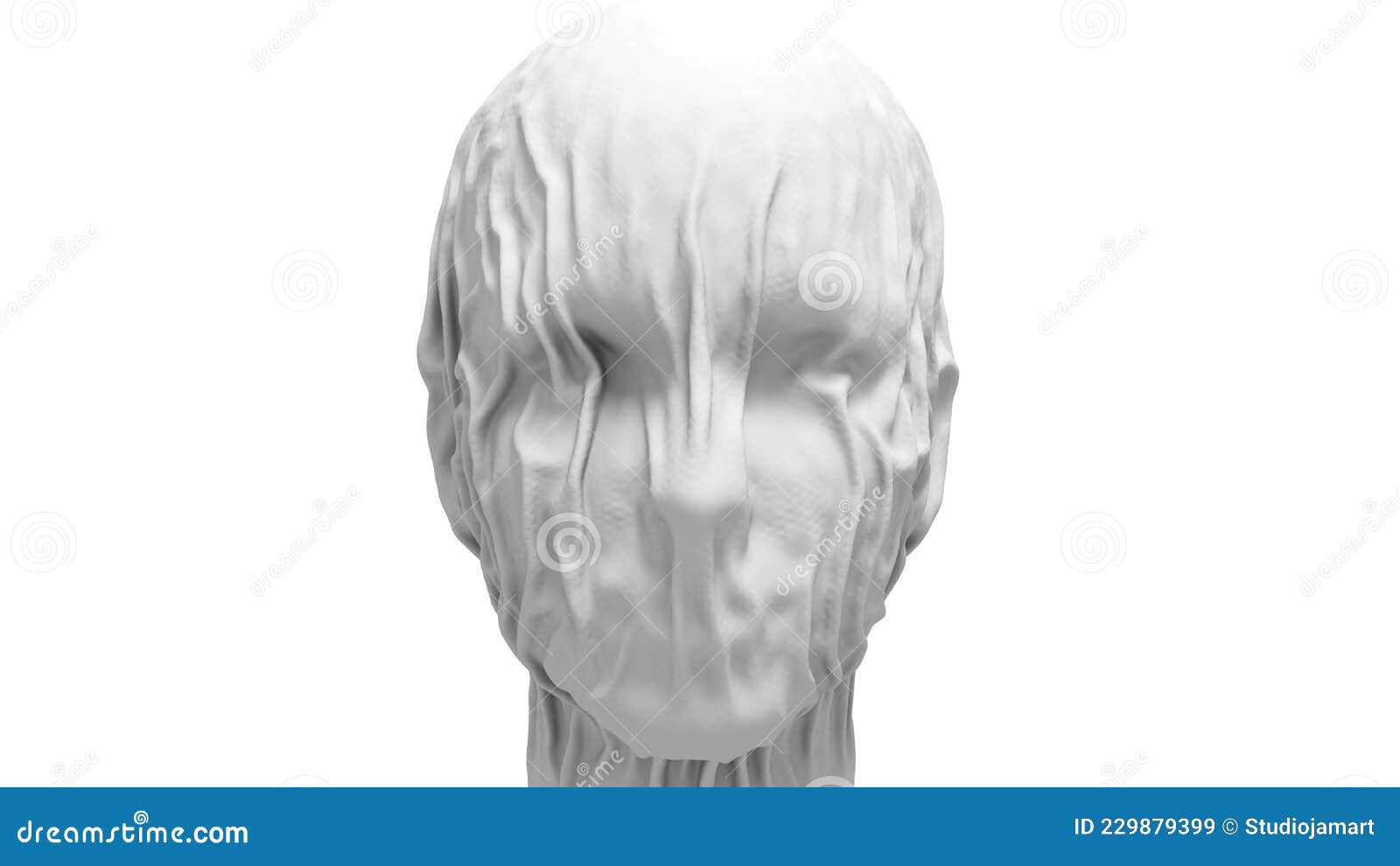 Face Close-up Covered with Fabric Stock Illustration - Illustration of ...