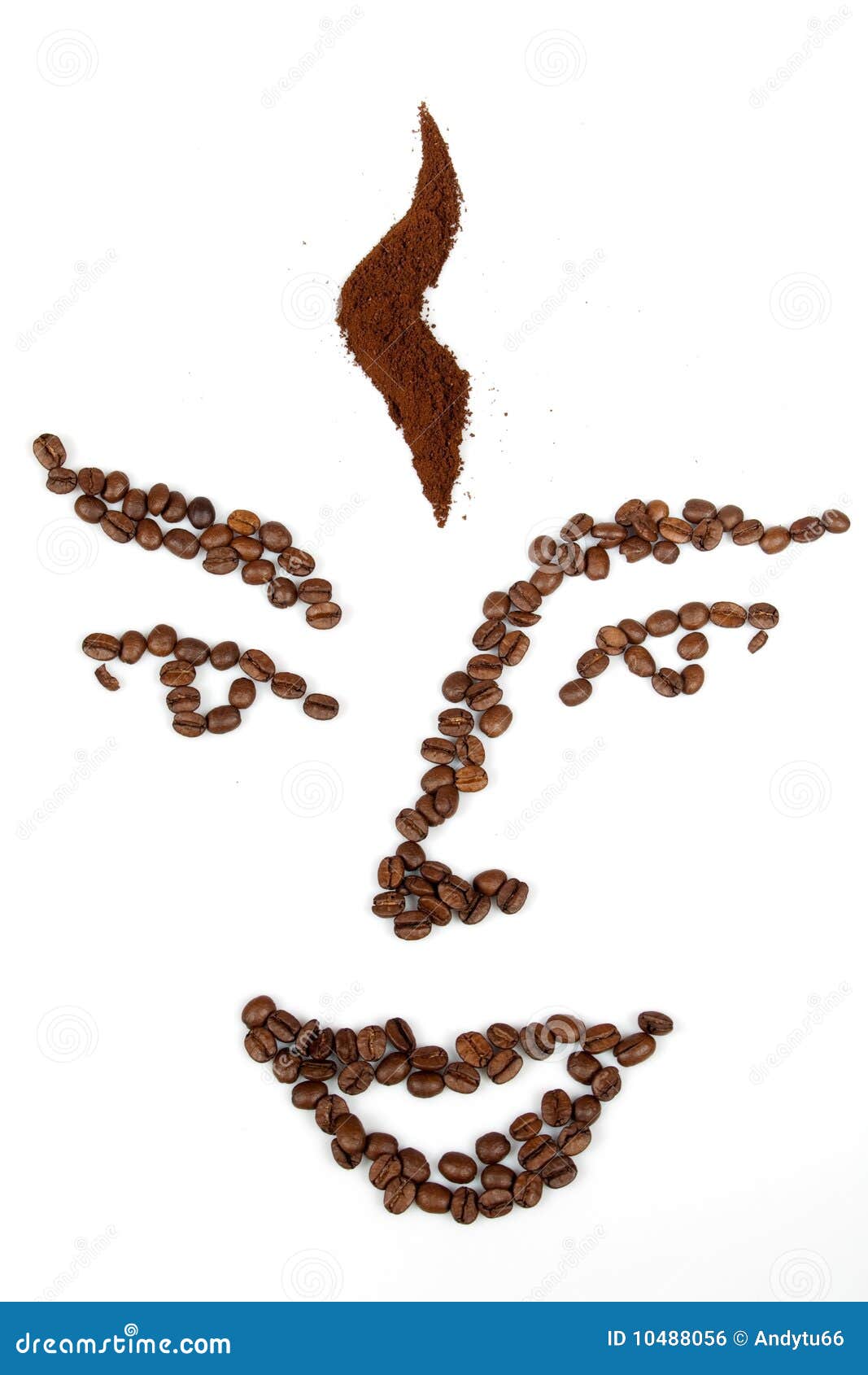 Face by coffee beans stock photo. Image of natural, refreshment - 10488056
