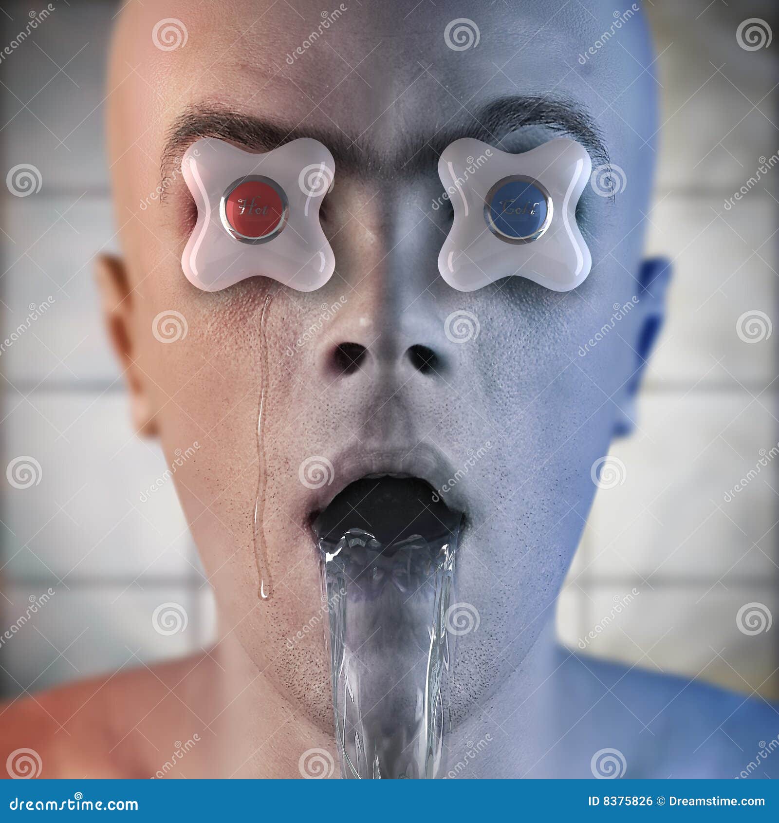 Face with cranes stock photo. Image of teeth, blue, open - 8375826