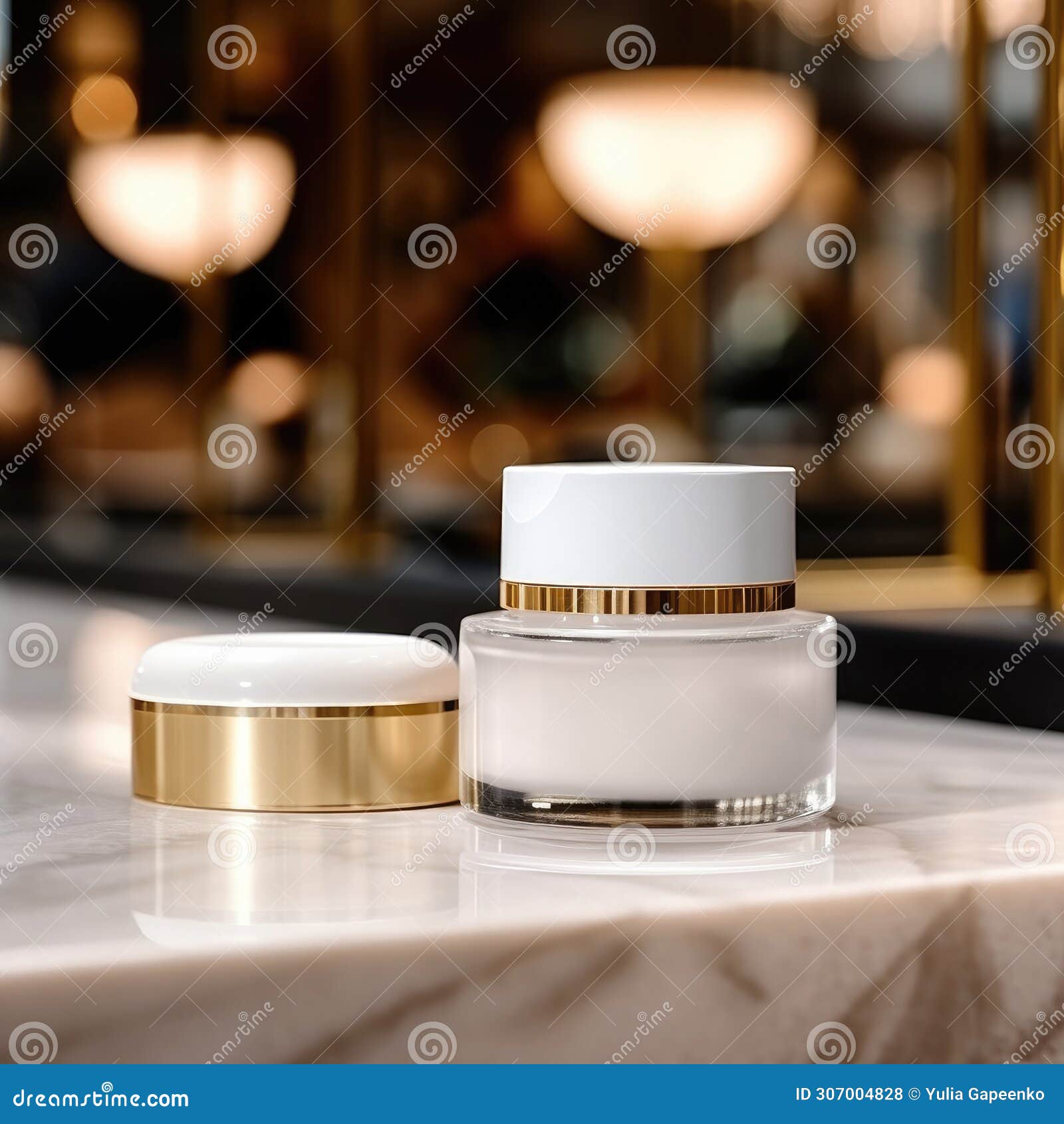 Face Cream Bottle with Blank Front, Realistic on a Mockup Template in a ...