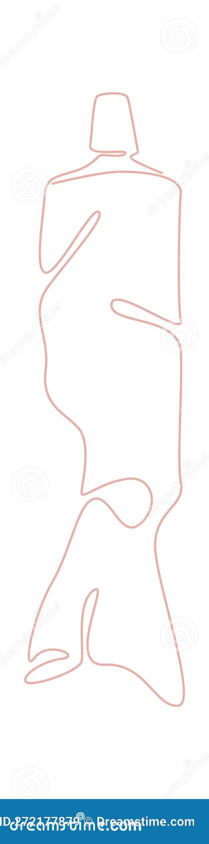 Face Cream Drawing in Line Art Stock Vector - Illustration of outline ...