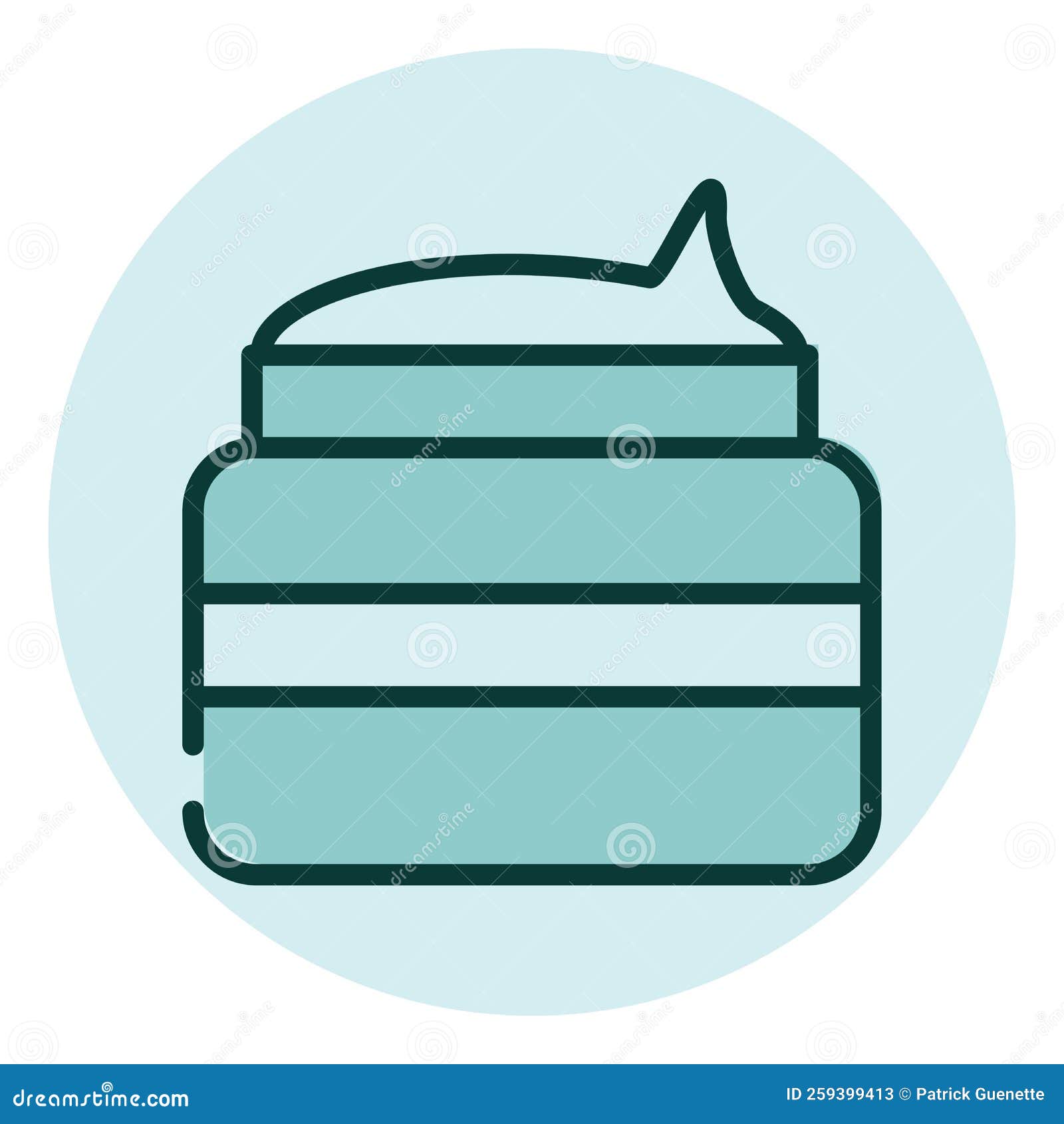 Face cream, icon stock vector. Illustration of vector - 259399413