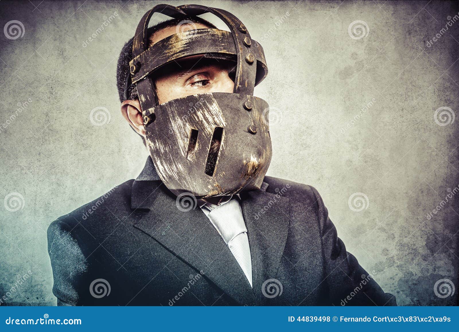Face, Dangerous Business Man with Iron Mask and Expressions Stock Photo ...