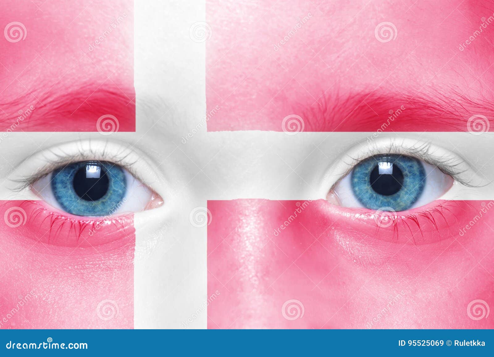 Face with danish flag stock image. Image of denmark, freedom - 95525069