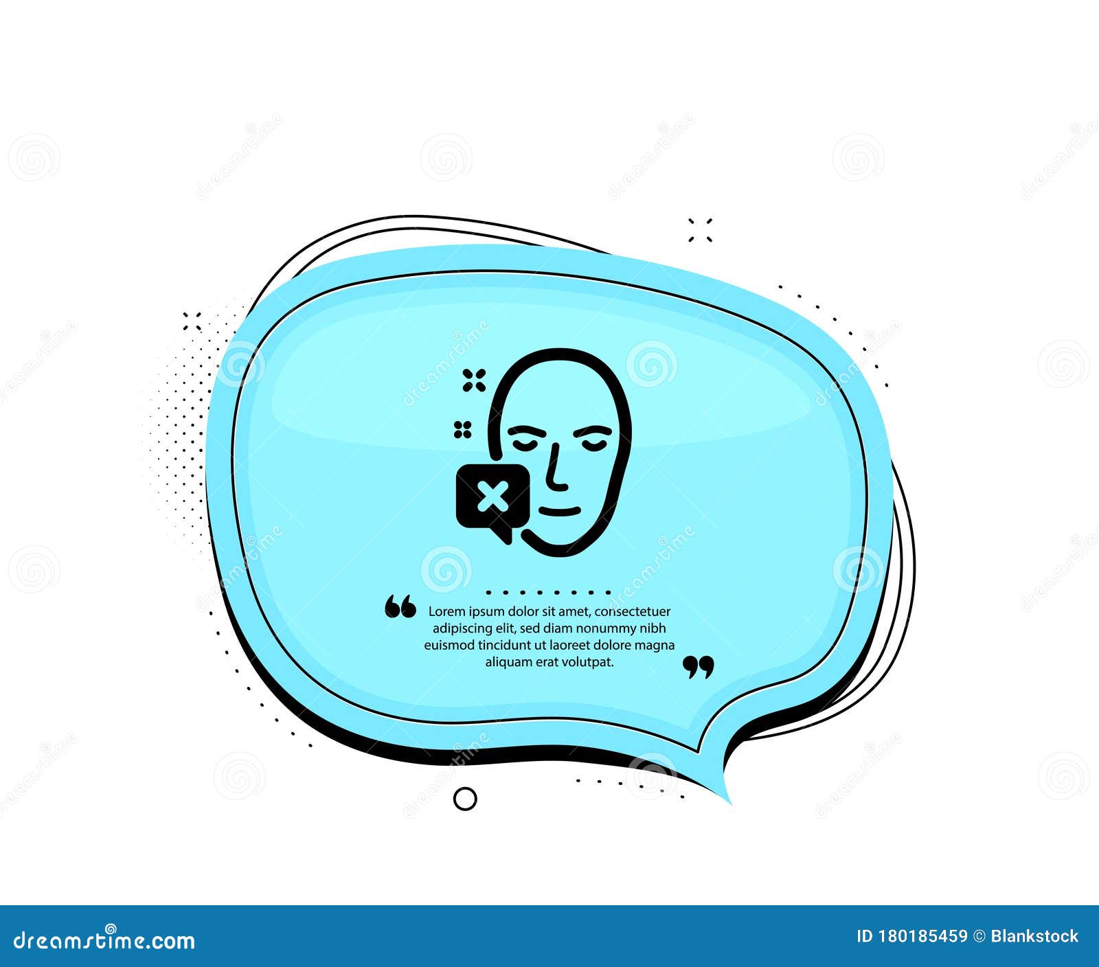Face Declined Icon. Human Profile Sign. Vector Stock Vector ...