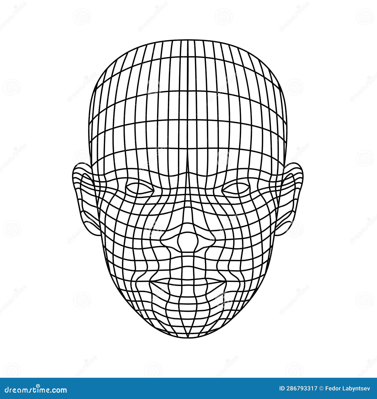 Face Depicting Artificial Intelligence Vector Illustration Stock Vector ...