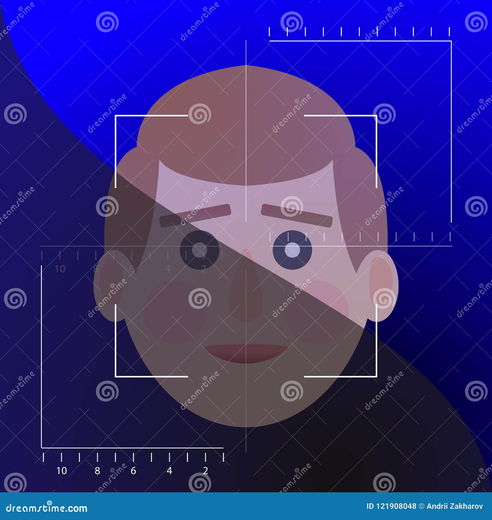 Face Detection Biometrical Identification. Stock Vector - Illustration ...