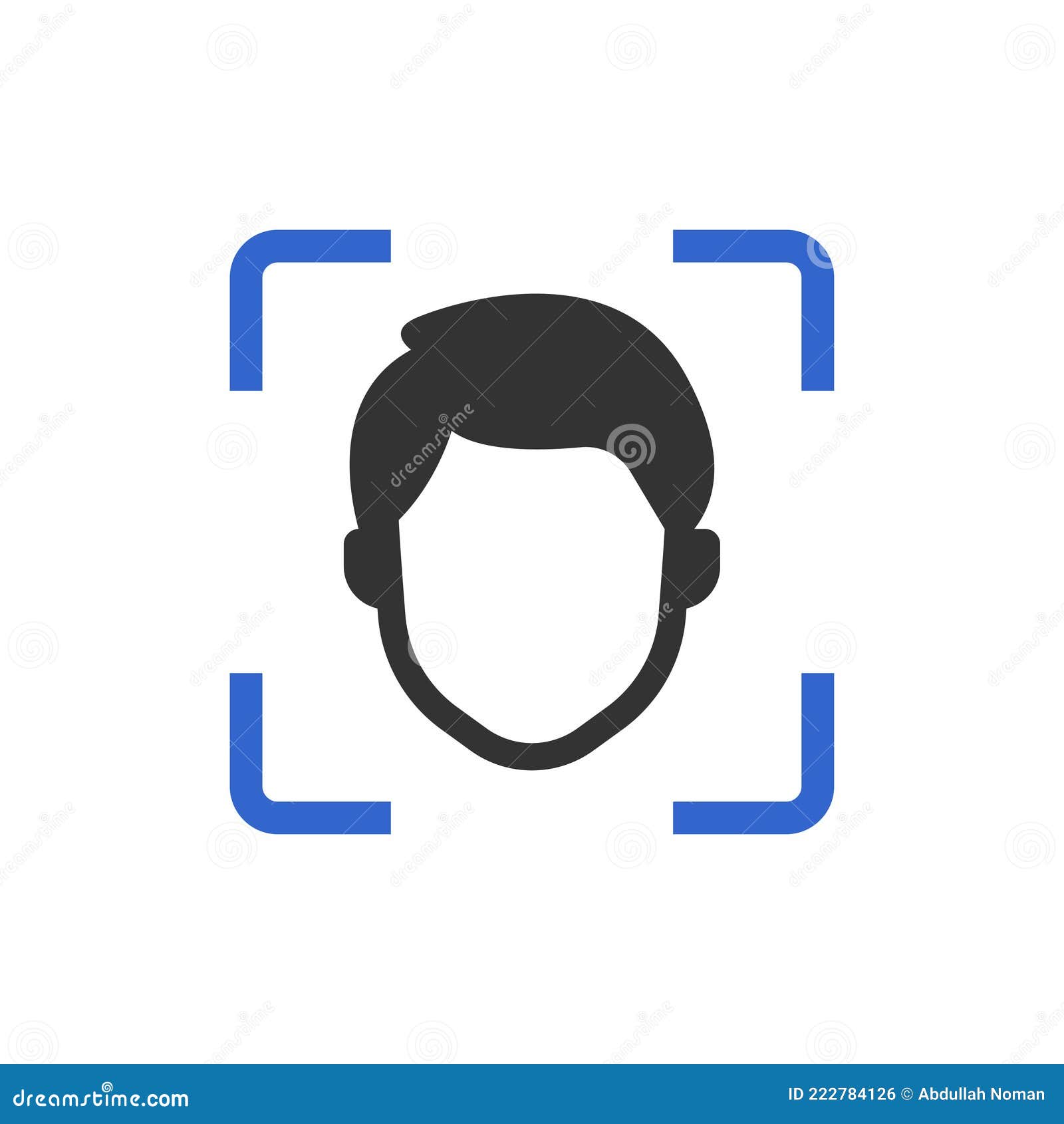 Face detection icon design stock vector. Illustration of protection ...