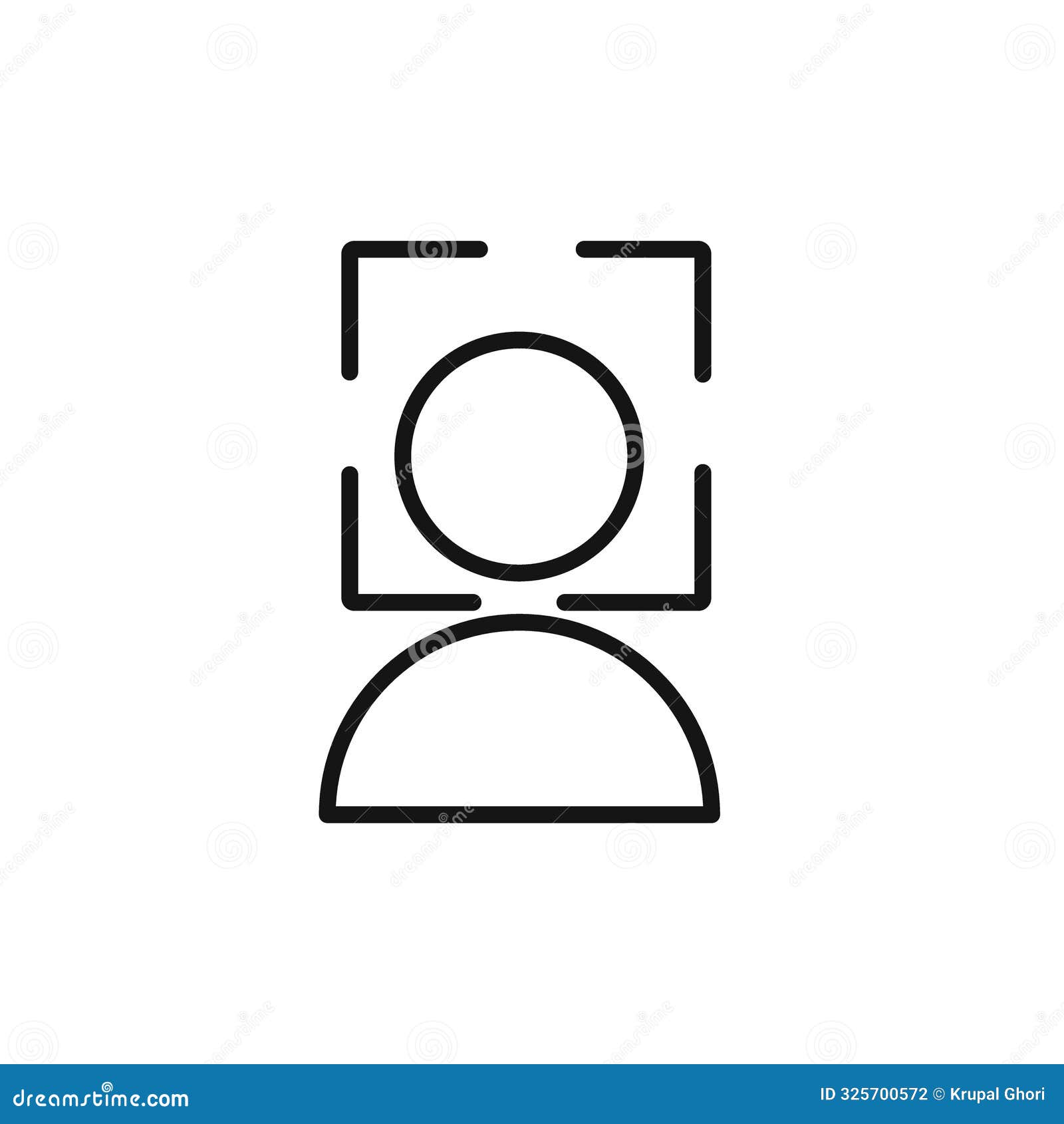 Face Detection Icon Vector Set Collection For Web Stock Illustration