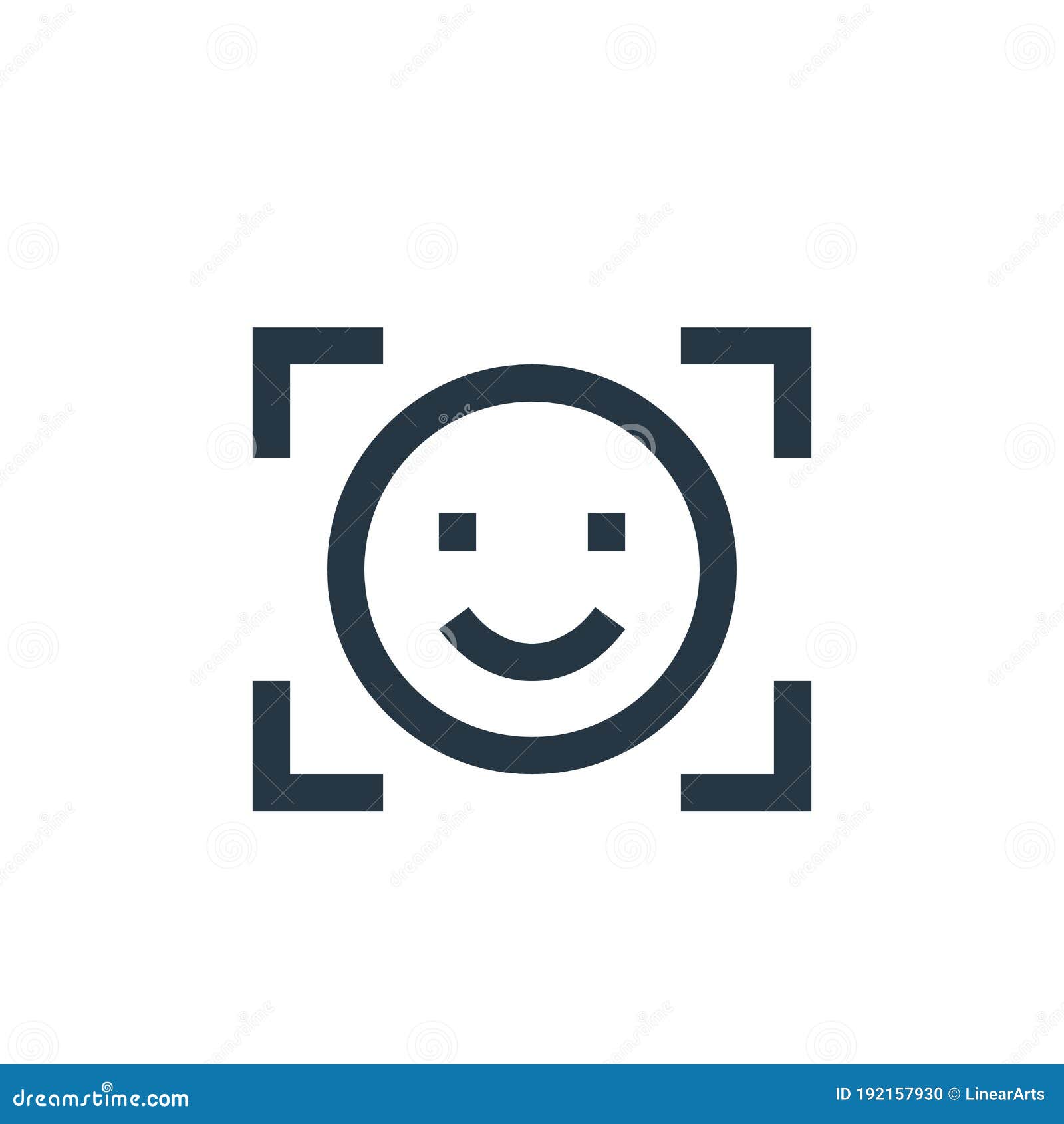 Face Detection Icon Vector from Photography Concept. Thin Line ...