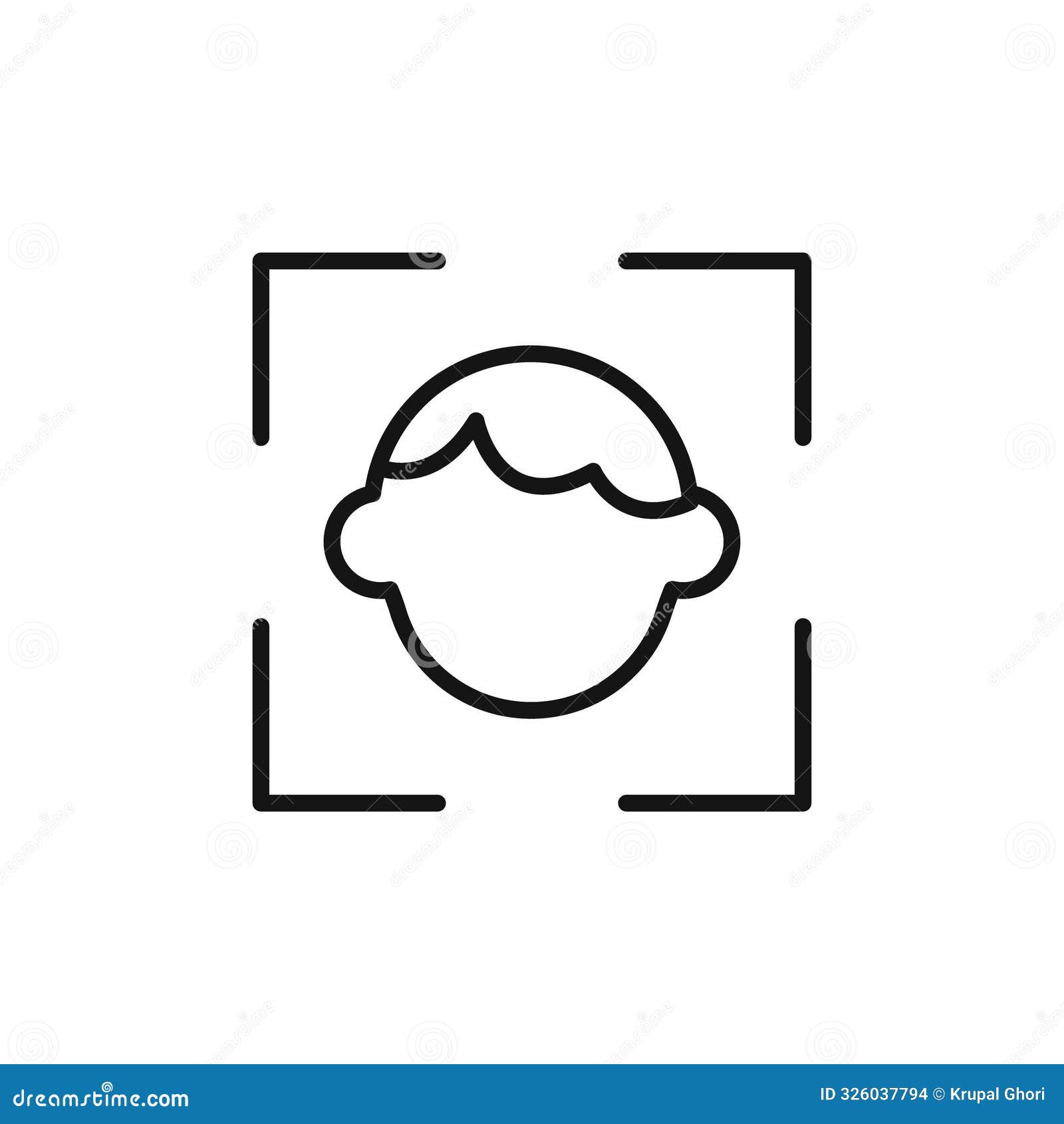 Face Detection Logo Sign Vector Outline Stock Illustration ...