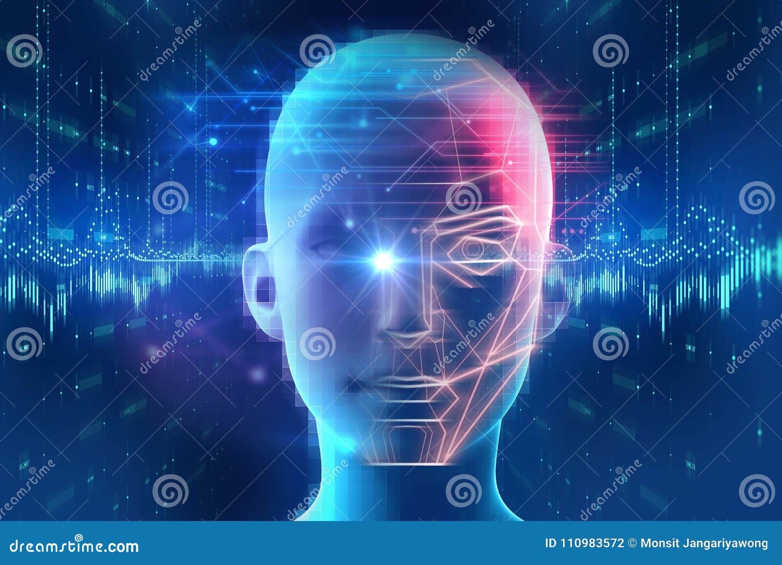 Face Detection and Recognition of Digital Human 3d Illustration. Stock ... Face Detection and Recognition of Digital Human 3d Illustration. Stock ...