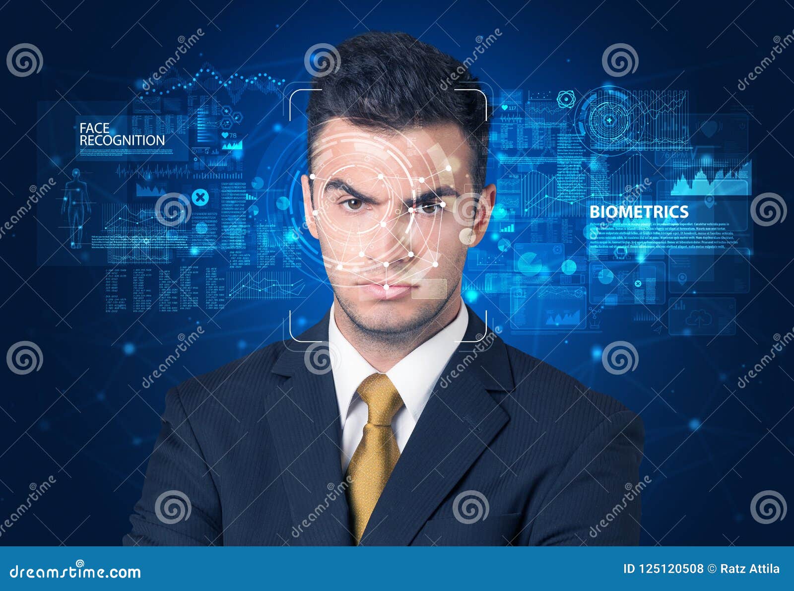 Face Detection and Recognition Stock Photo - Image of glow, futuristic ...