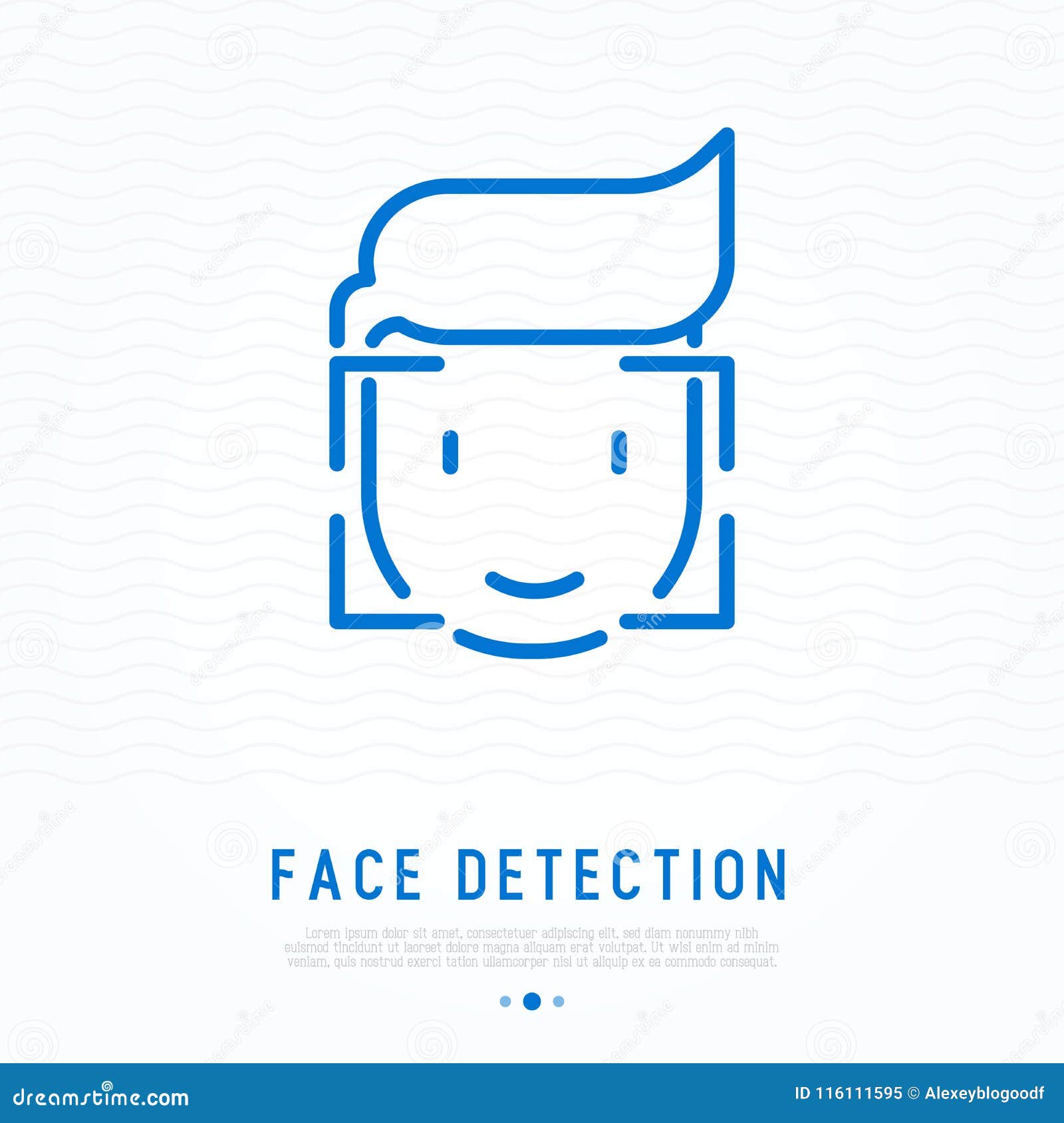Face Detection Thin Line Icon Stock Vector - Illustration of ...
