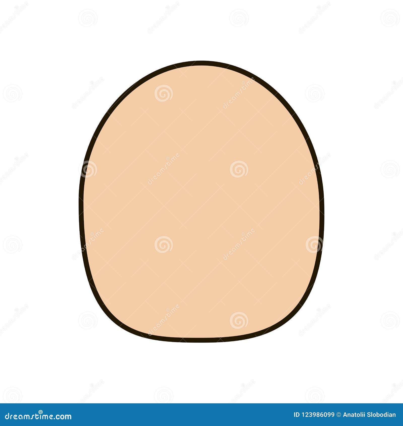 Face of a Different Shape Icon with a Black Stroke Vector Stock Vector ...