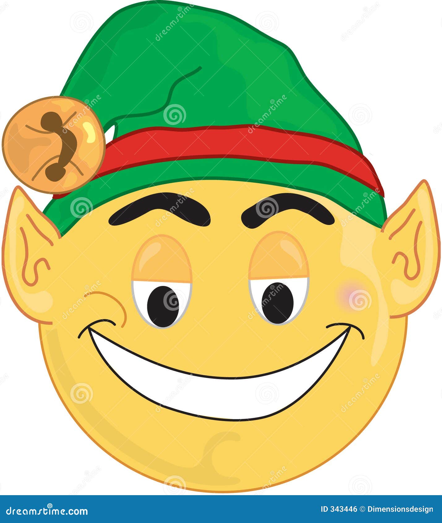 Face do duende ilustração do vetor. Ilustração de emoticon - 343446