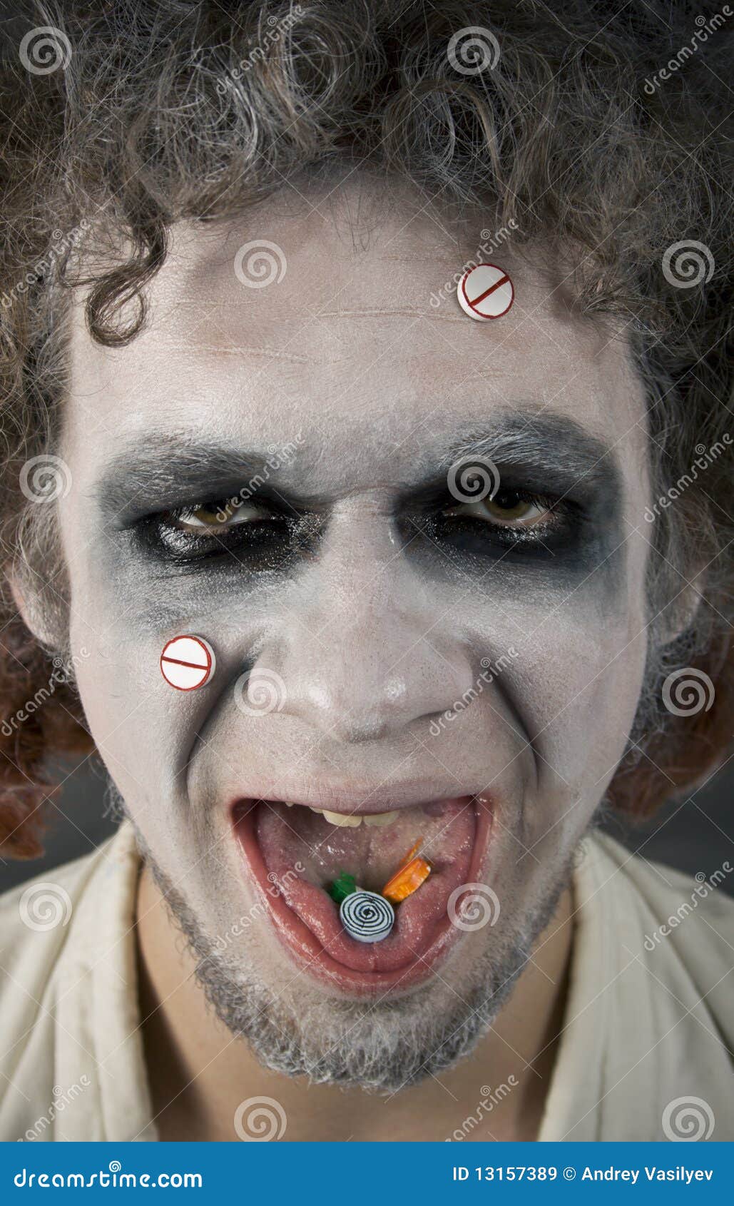 Face do homem louco imagem de stock. Imagem de doente - 13157389