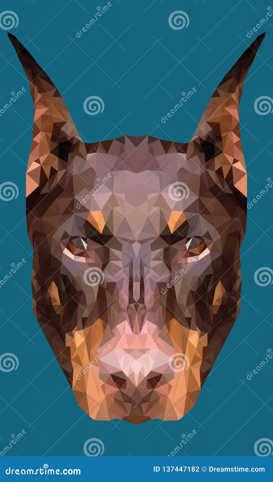 Face dog polygon stock vector. Illustration of poly - 137447182