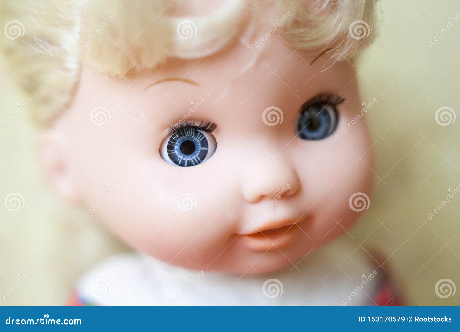 The face of the doll stock image. Image of look, childish - 153170579