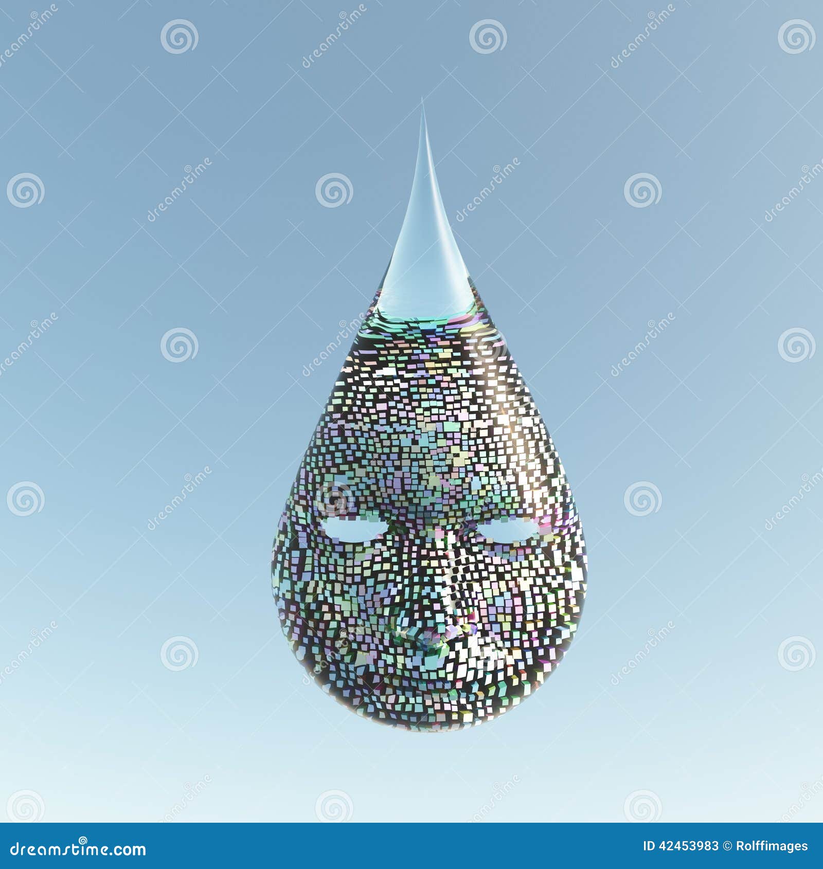 Face in droplet stock illustration. Illustration of bizarre - 42453983