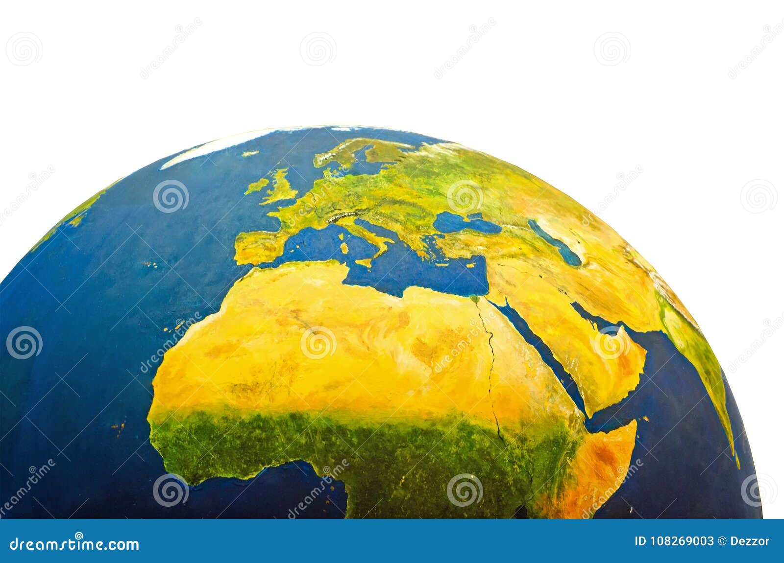 Face of the Earth. Imaginary View of Planet Earth in Outer Space ...