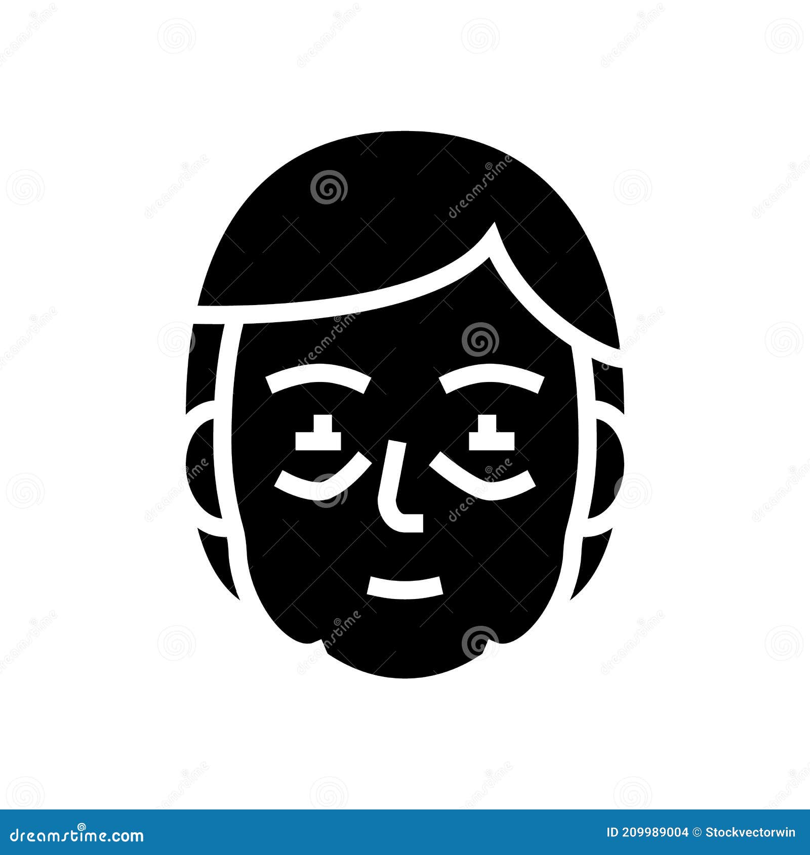 Face Edema Health Problem Glyph Icon Vector Illustration Stock Vector ... Face Edema Health Problem Glyph Icon Vector Illustration Stock Vector ...