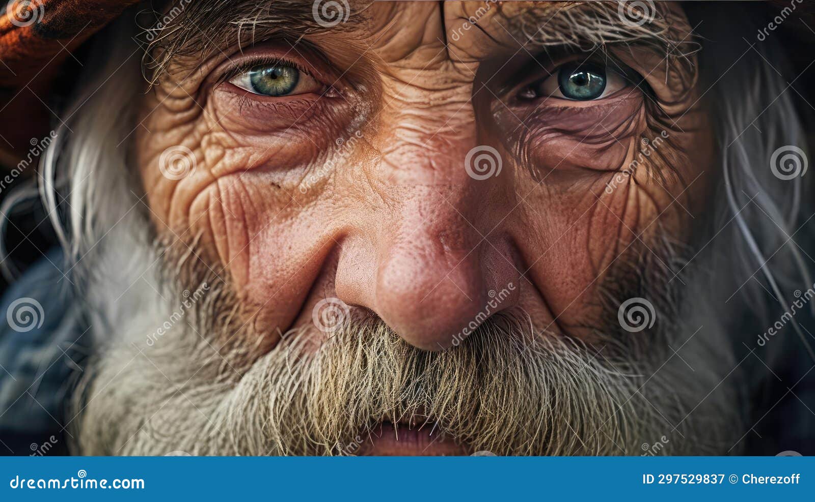The Face of an Elderly Wise Man Stock Image - Image of human, aging ...