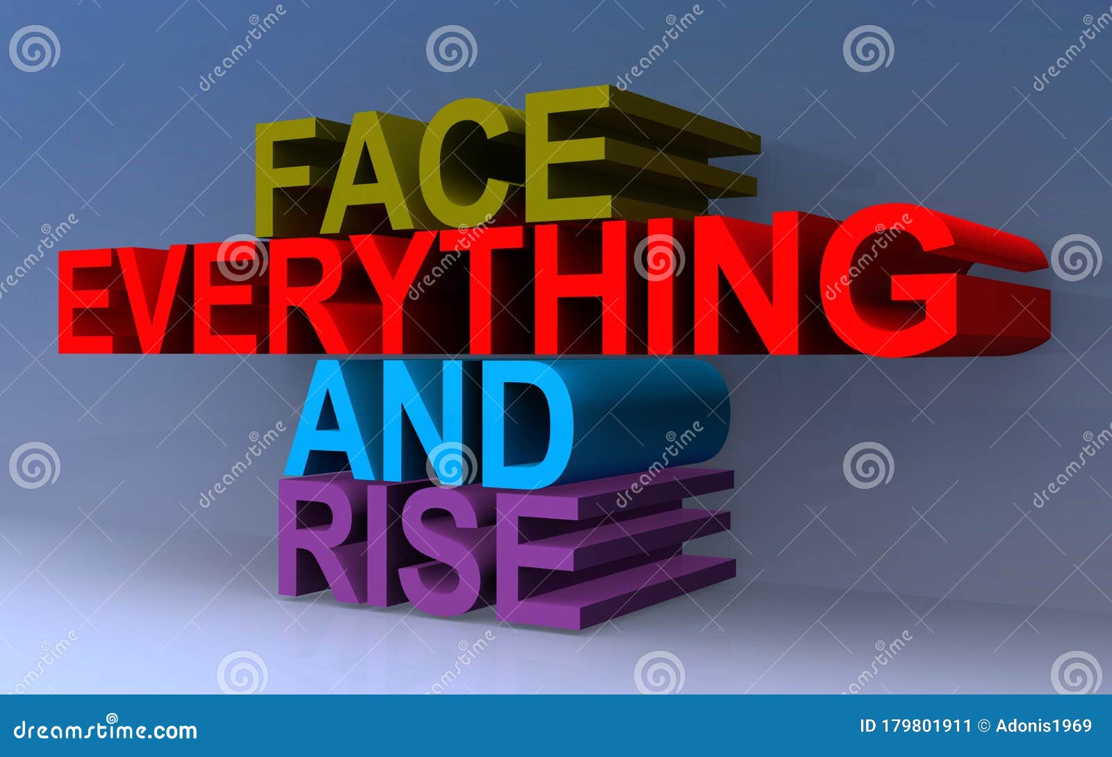 Face everything and rise stock illustration. Illustration of angry ...