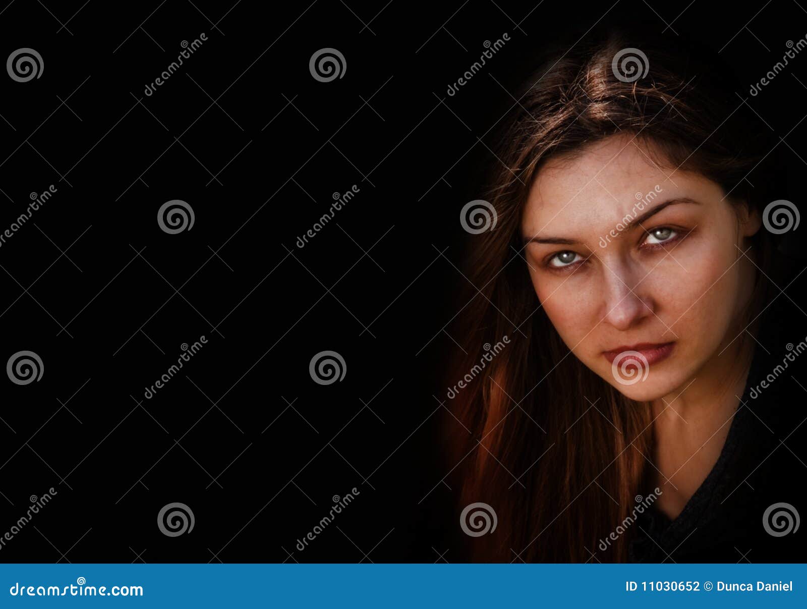 Face of Evil Dark Spooky Woman Stock Photo - Image of expression ...