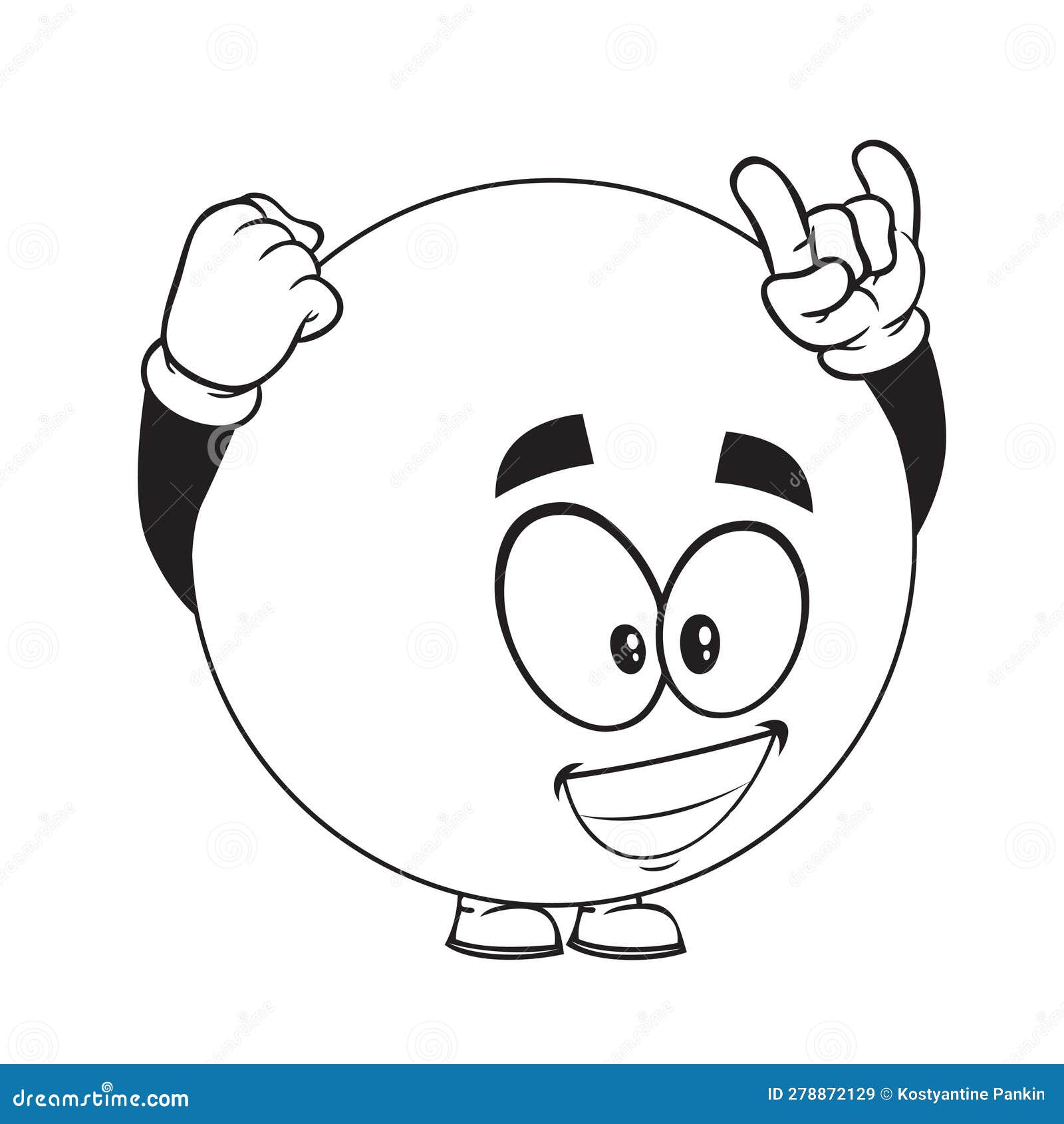 Face expressing delight stock vector. Illustration of mirth - 278872129