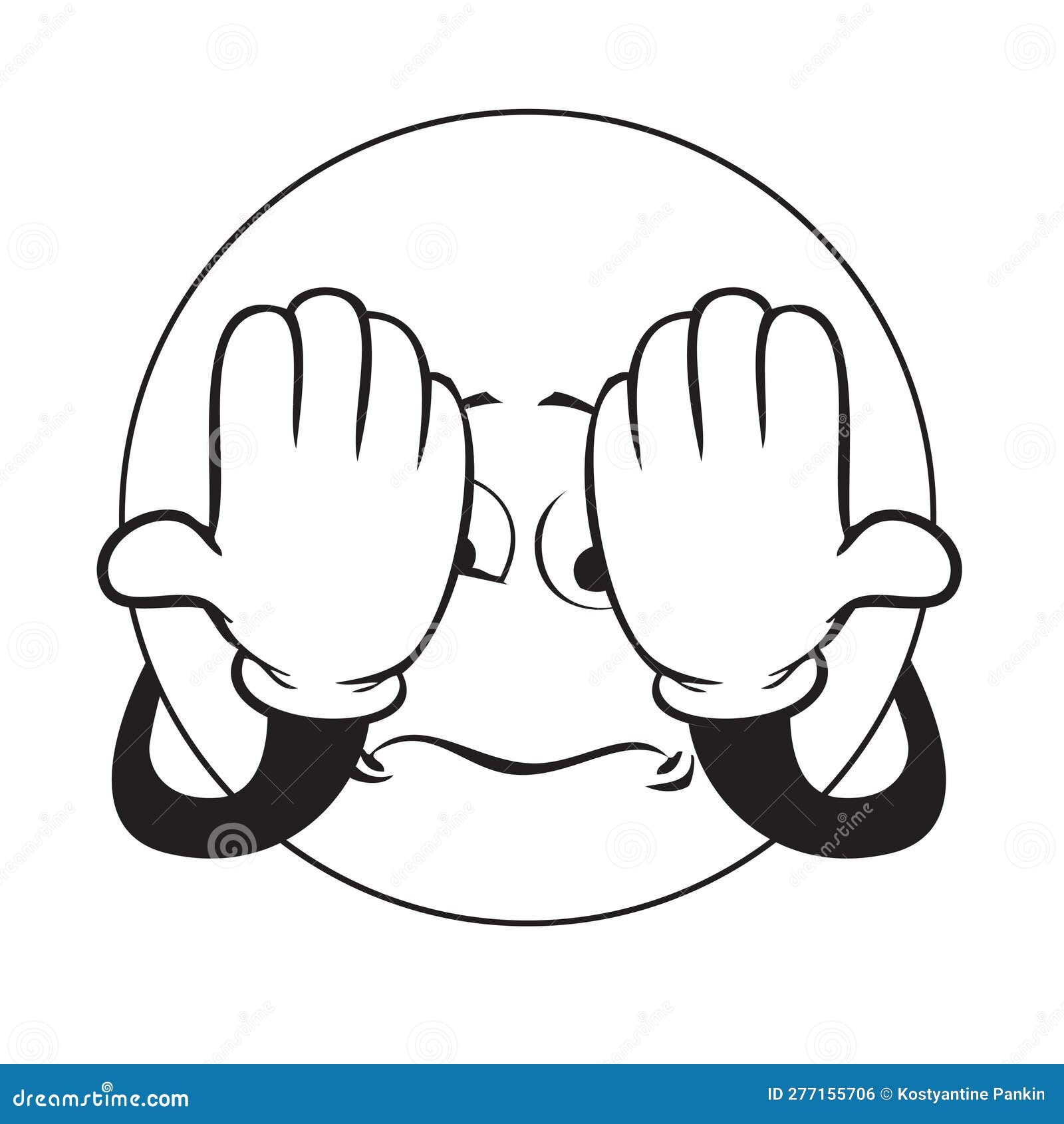 Face expressing shame stock vector. Illustration of expressing - 277155706