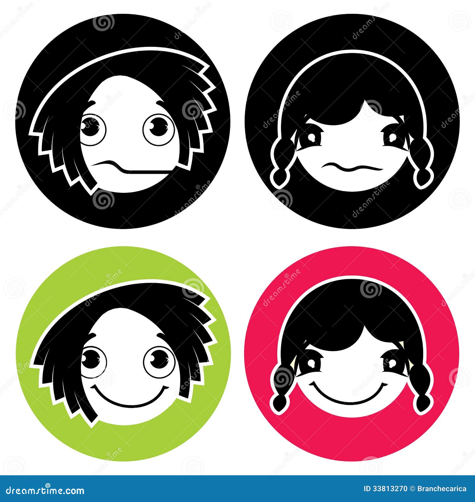 Face Expression Icons stock vector. Illustration of colorful - 33813270