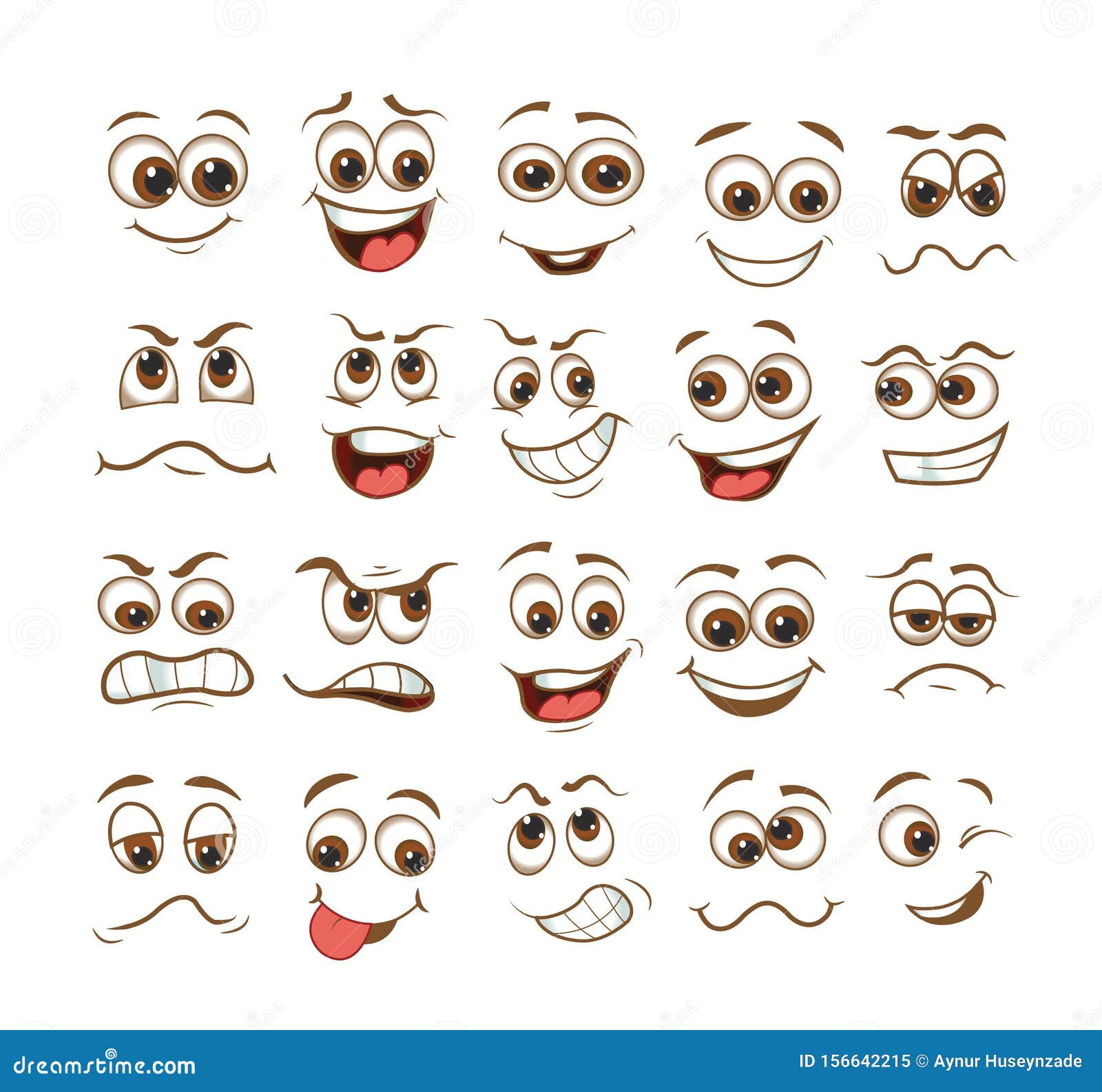 This Is Illustration Of Emoticon Face Impressed | CartoonDealer.com ...