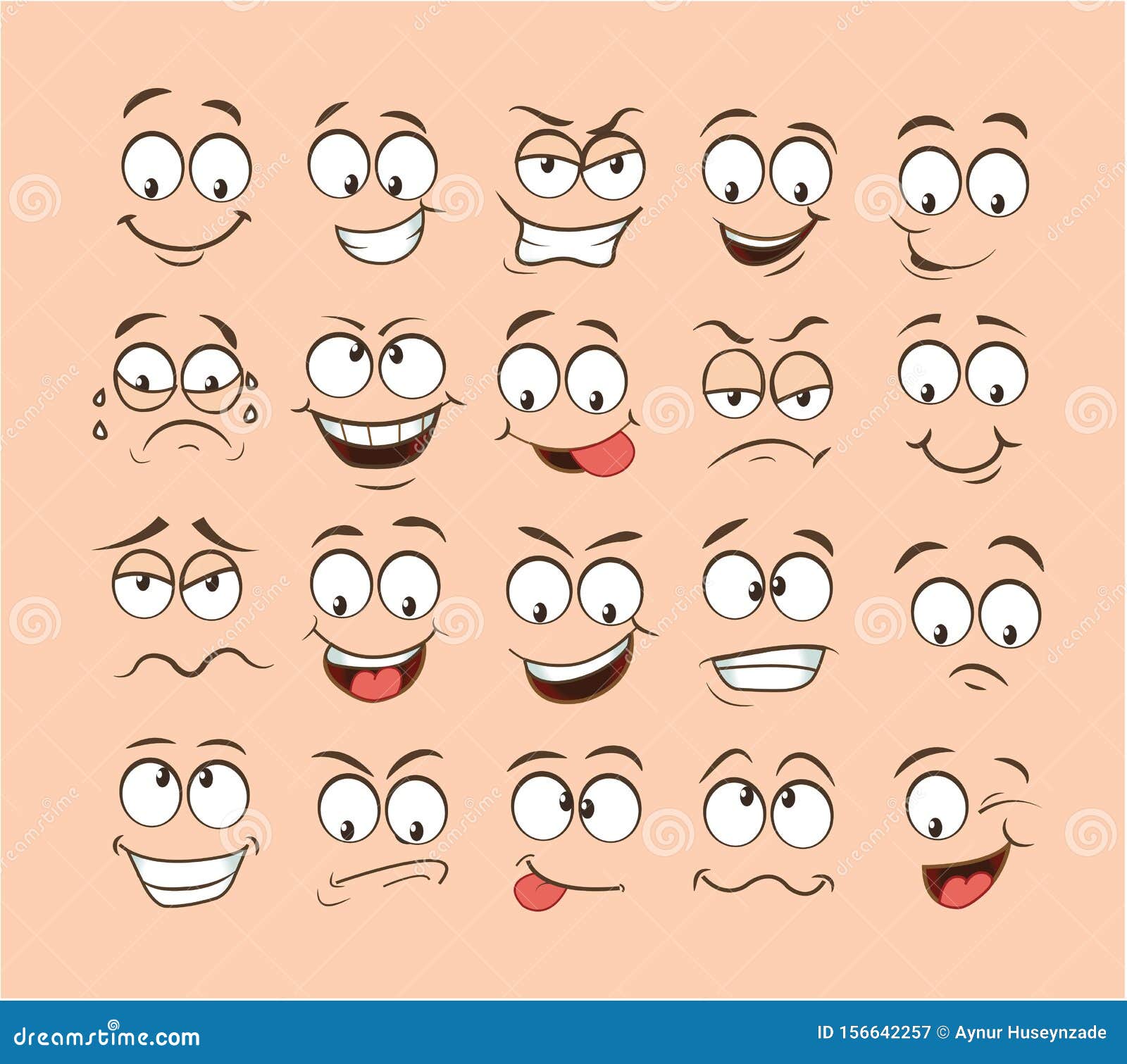 This Is Illustration Of Emoticon Face Impressed | CartoonDealer.com ...