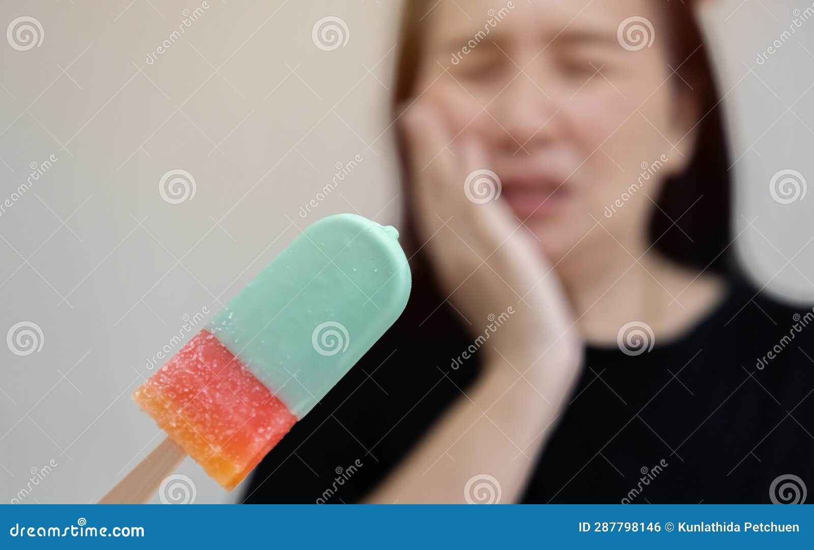 Face Expression Suffering from Sensitive Teeth and Cold, Asian Woman ...