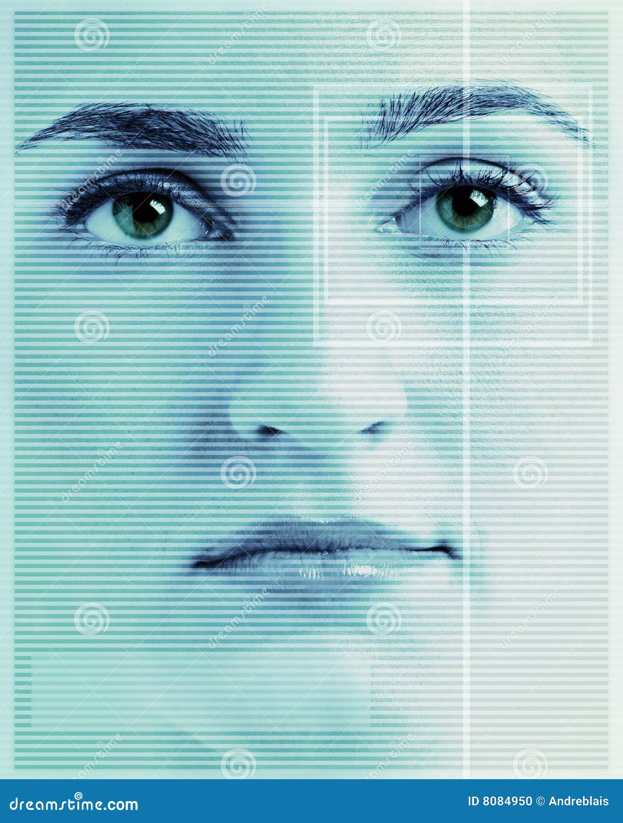 Face Eye Scan stock photo. Image of display, identification - 8084950