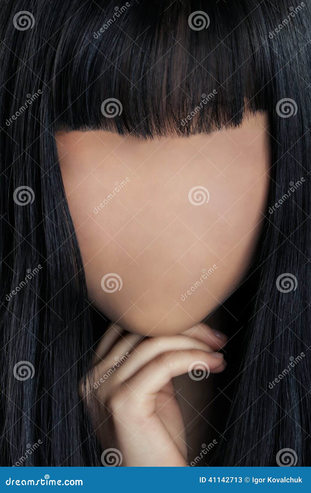 Face without eyes stock image. Image of elegance, fashion - 41142713